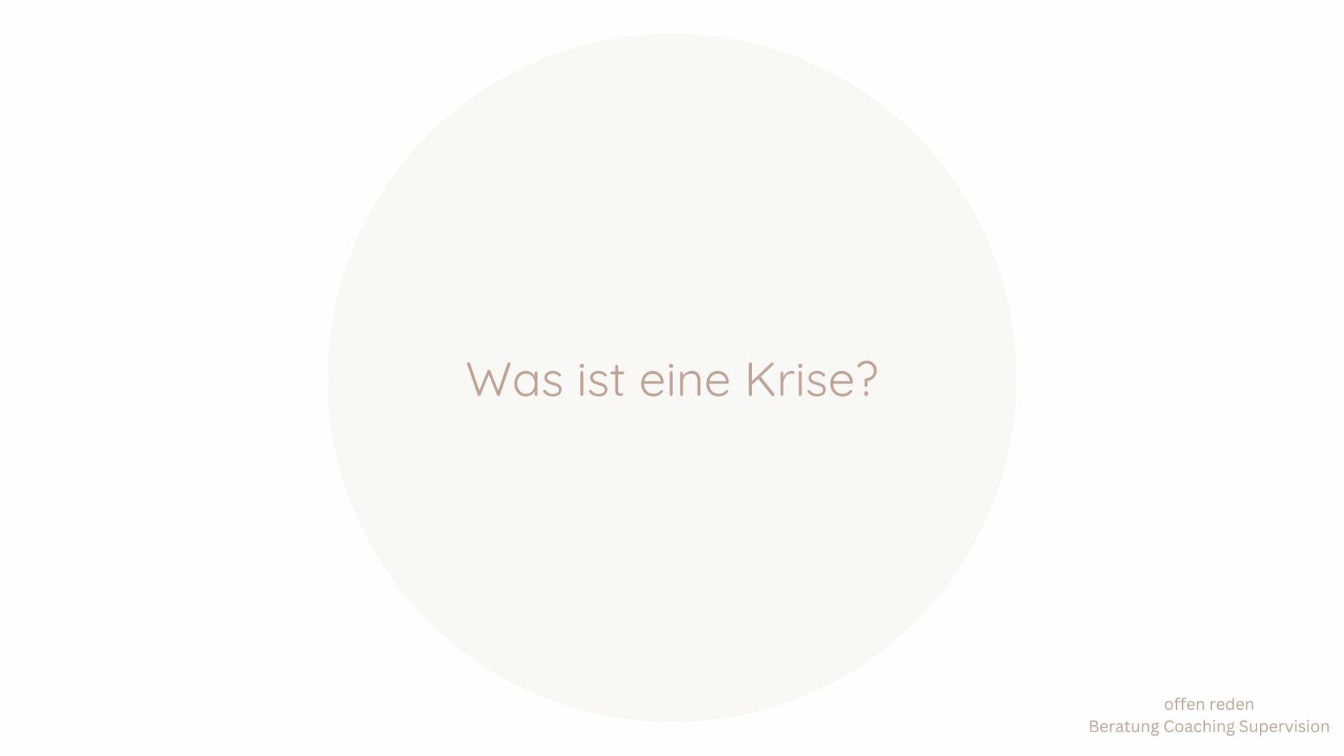 Was ist eine Krise?